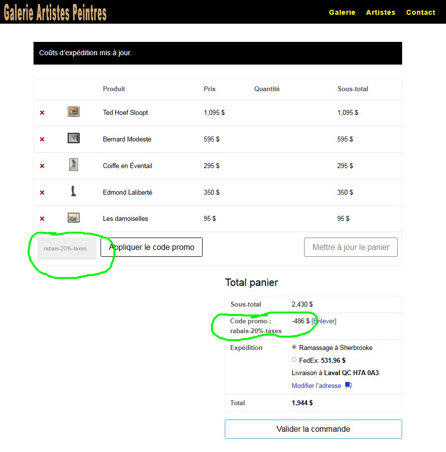 Rabais de 20% et nous Payons les Taxes sur tout